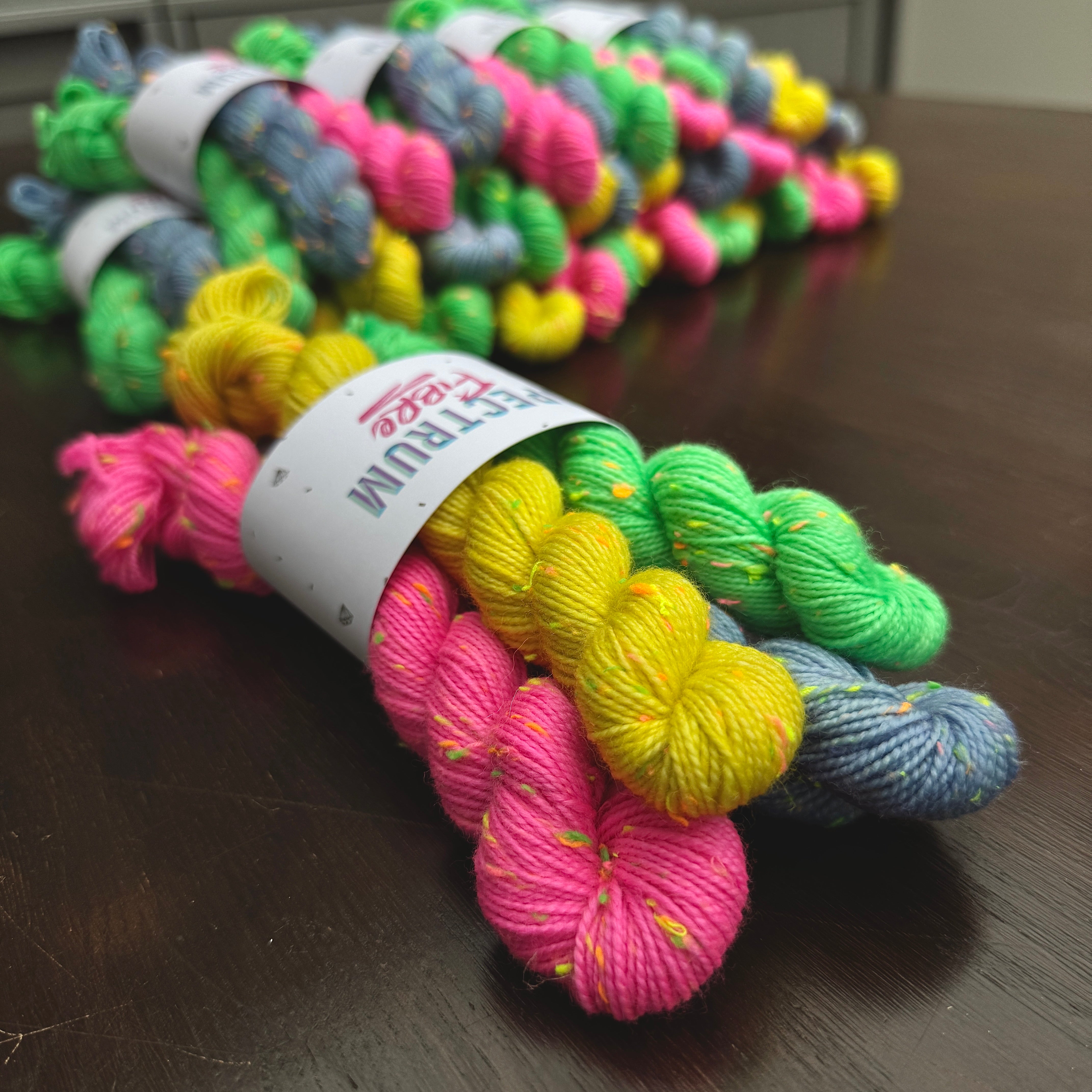 Joy Bundle * Mini skein bundle * Neon Neps Sock – Spectrum Fibre